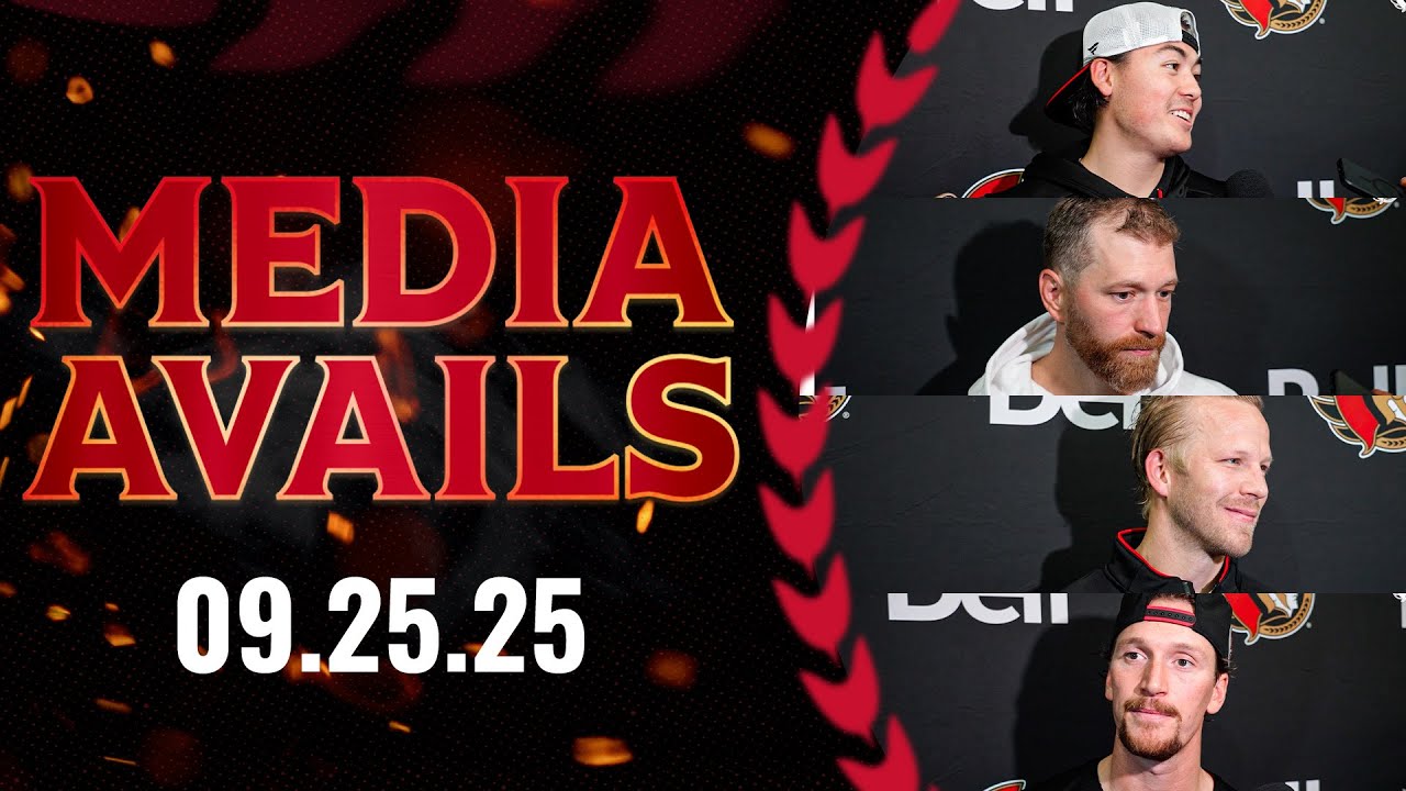 Claude Giroux, Lars Eller, Thomas Chabot, Jordan Spence, Travis Green ...