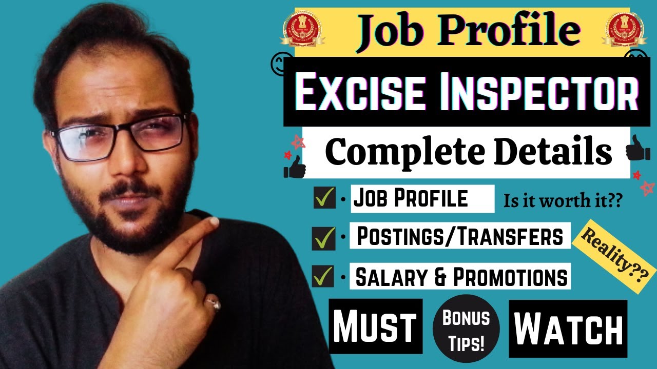 Job Profile - Excise Inspector (4600GP) | Complete Details | Made For ...