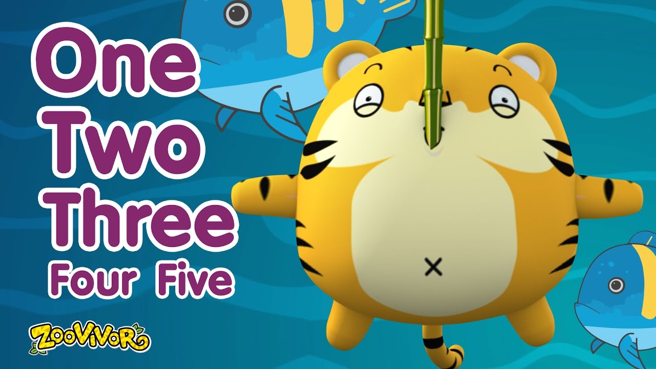 เพลงเด็ก - One, two, three, four, five | Zoovivor cartoon animation ...