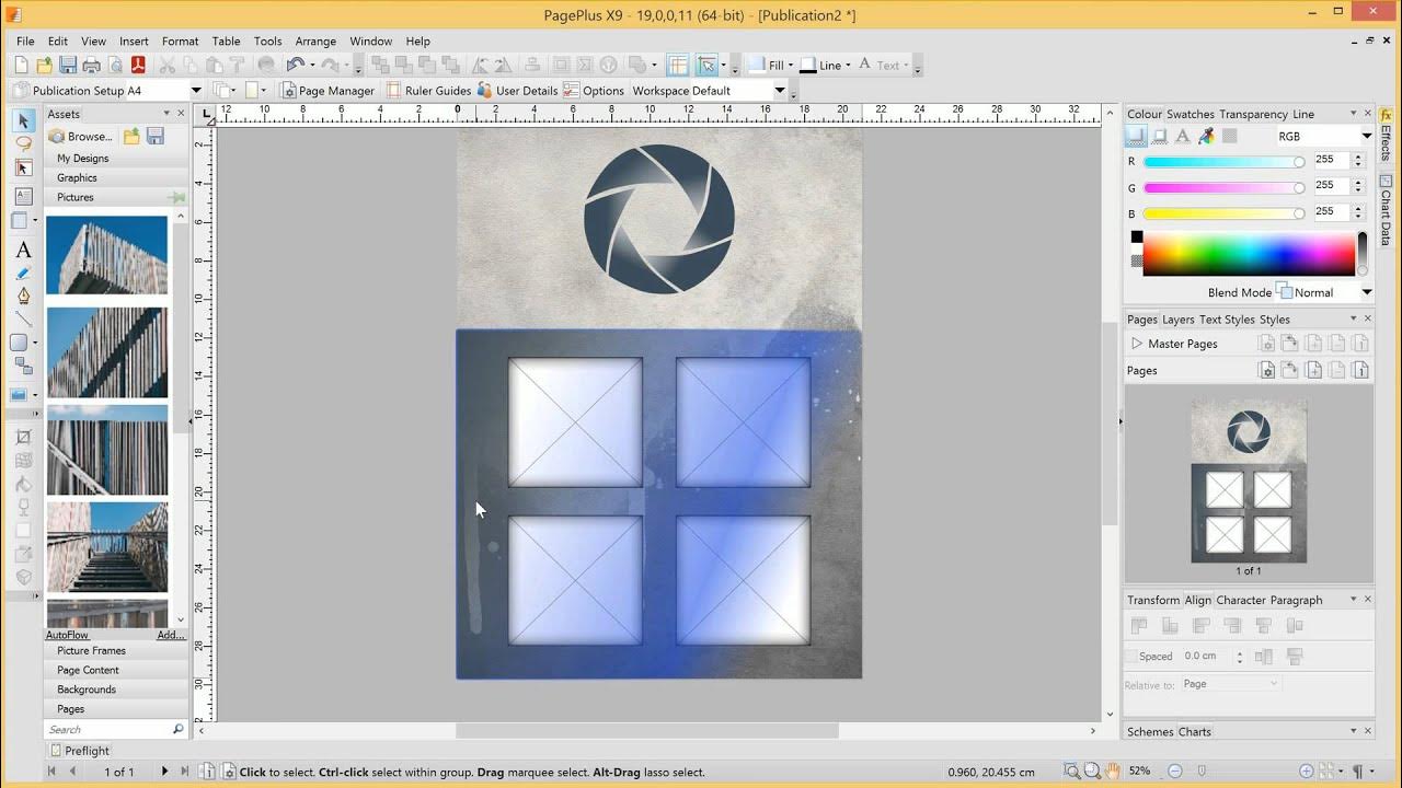 Serif PagePlus X9 Tutorial - Using Assets - YouTube