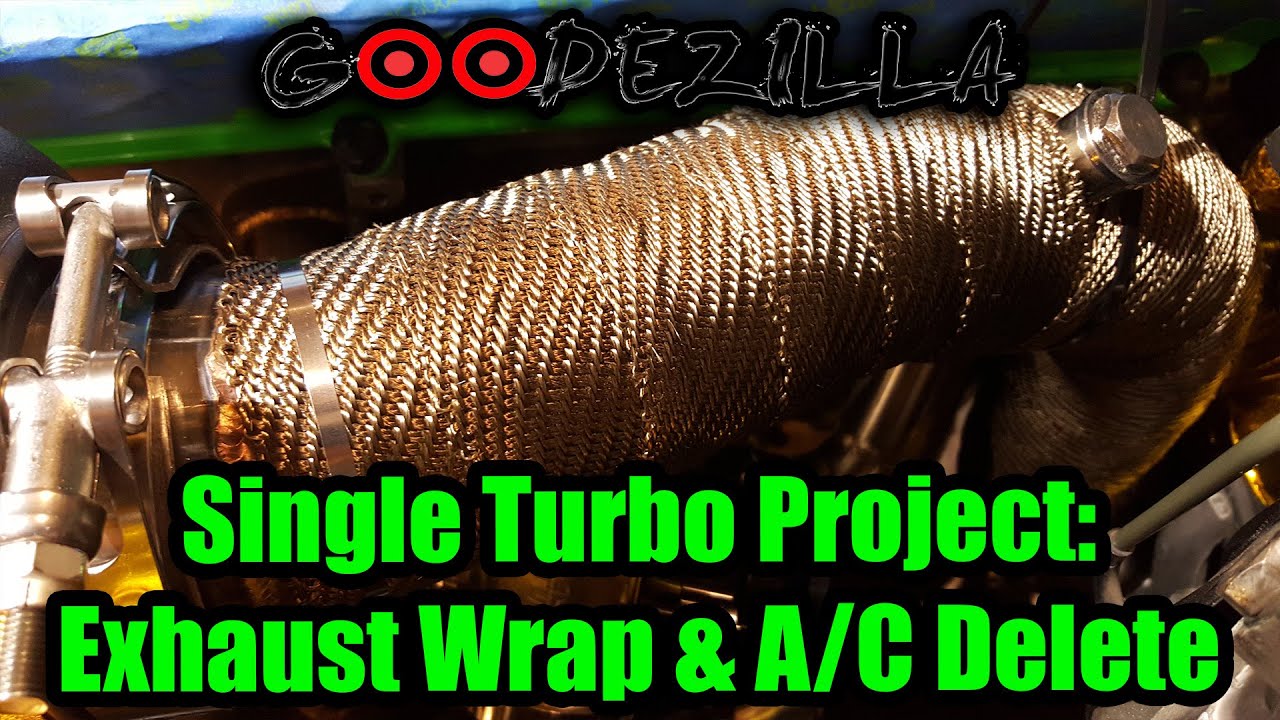 R32 Skyline GTR Single Turbo Project Episode 5 - Exhaust Wrap and A/C ...