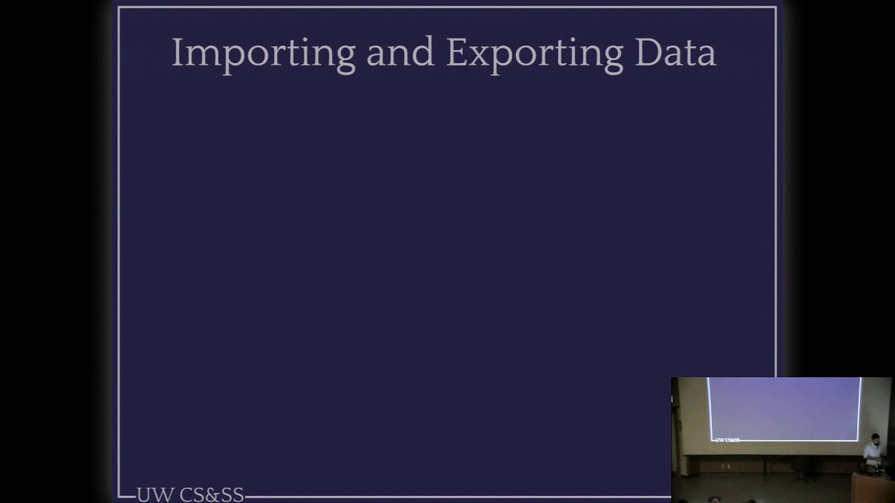 CSSS 508 - Lecture 5: Importing, Exporting, and Cleaning Data - YouTube