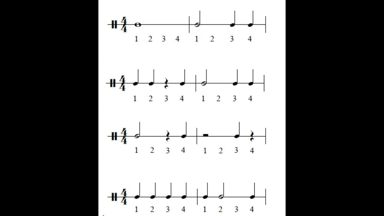 Introduction to Rhythm Reading: Stage # 1 - YouTube