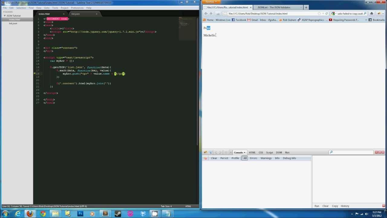 JSON Tutorial for beginners w/ jQuery - YouTube