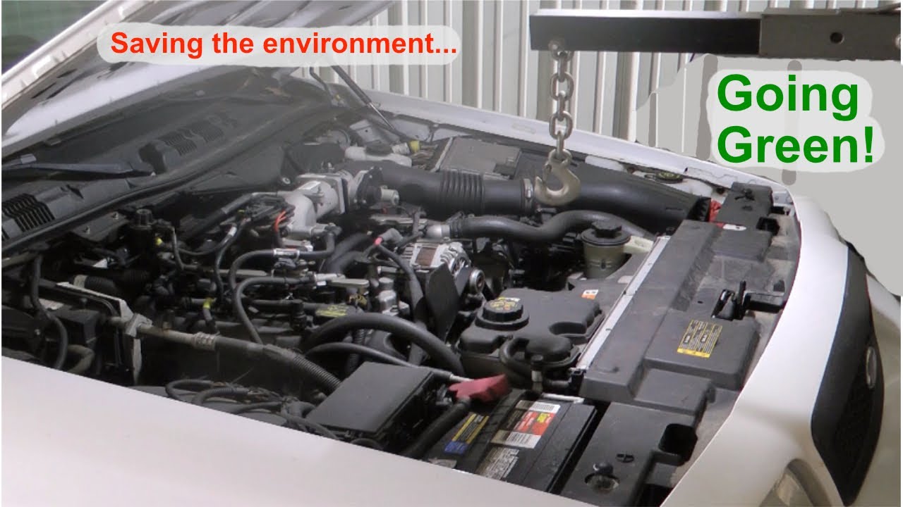How to change gas guzzler V8 to green electric motor - YouTube
