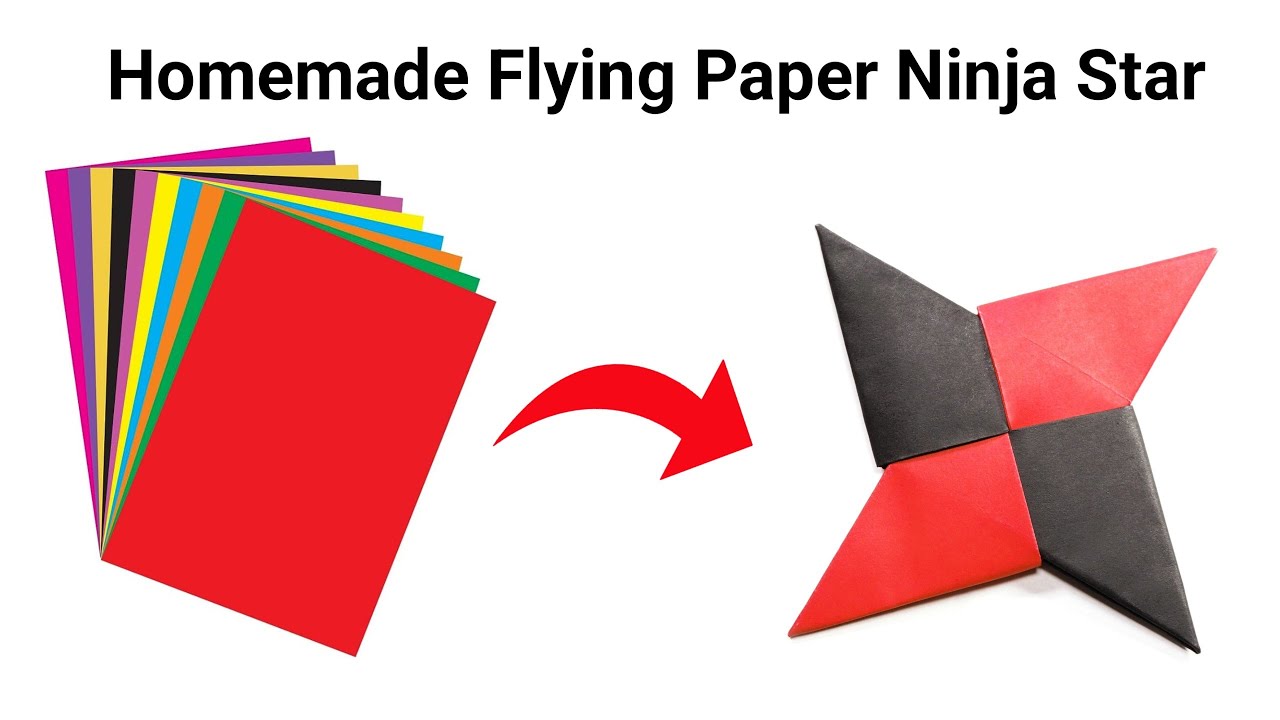 How to Make a Flying Ninja Star With Paper Easy | Diy Homemade Ninja ...