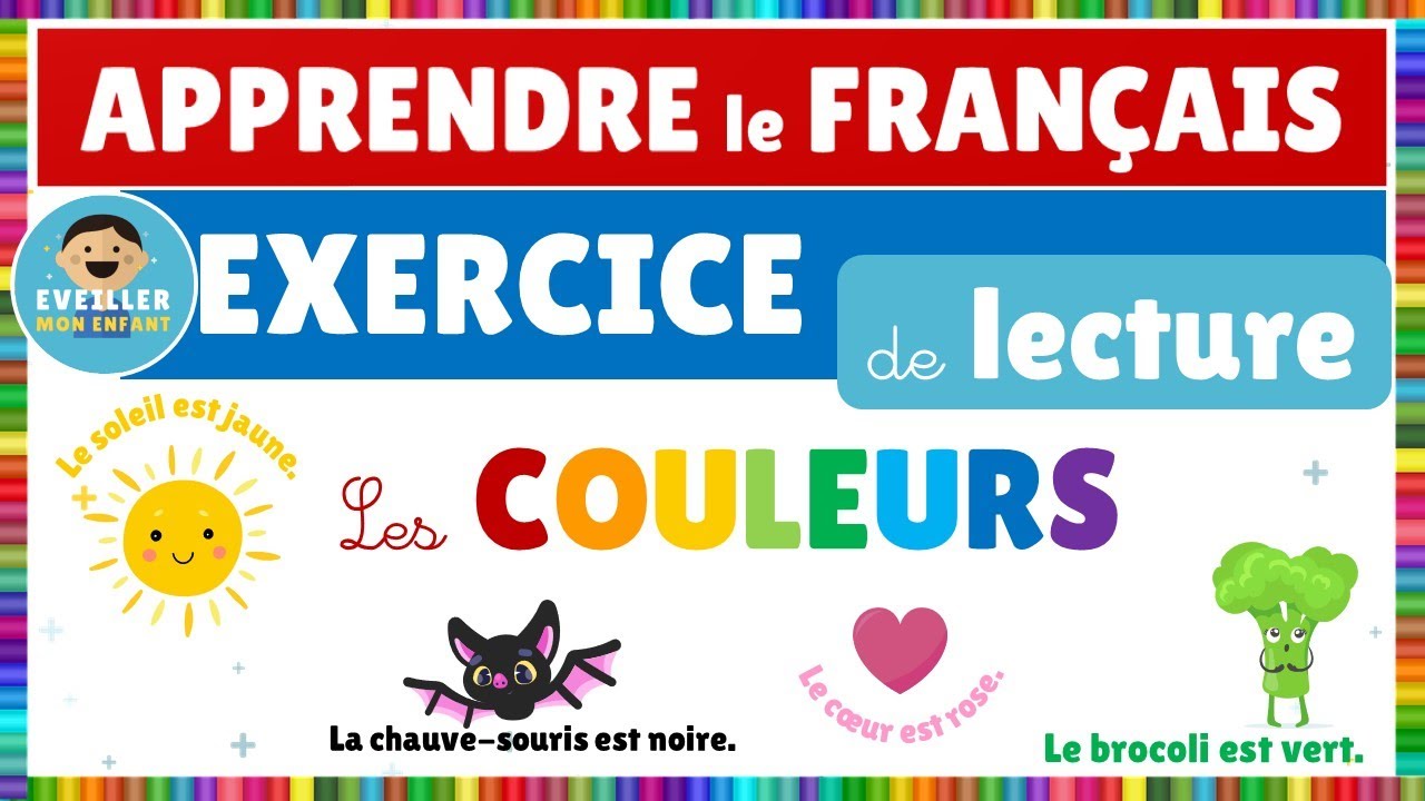 Exercice de lecture : Les couleurs - YouTube