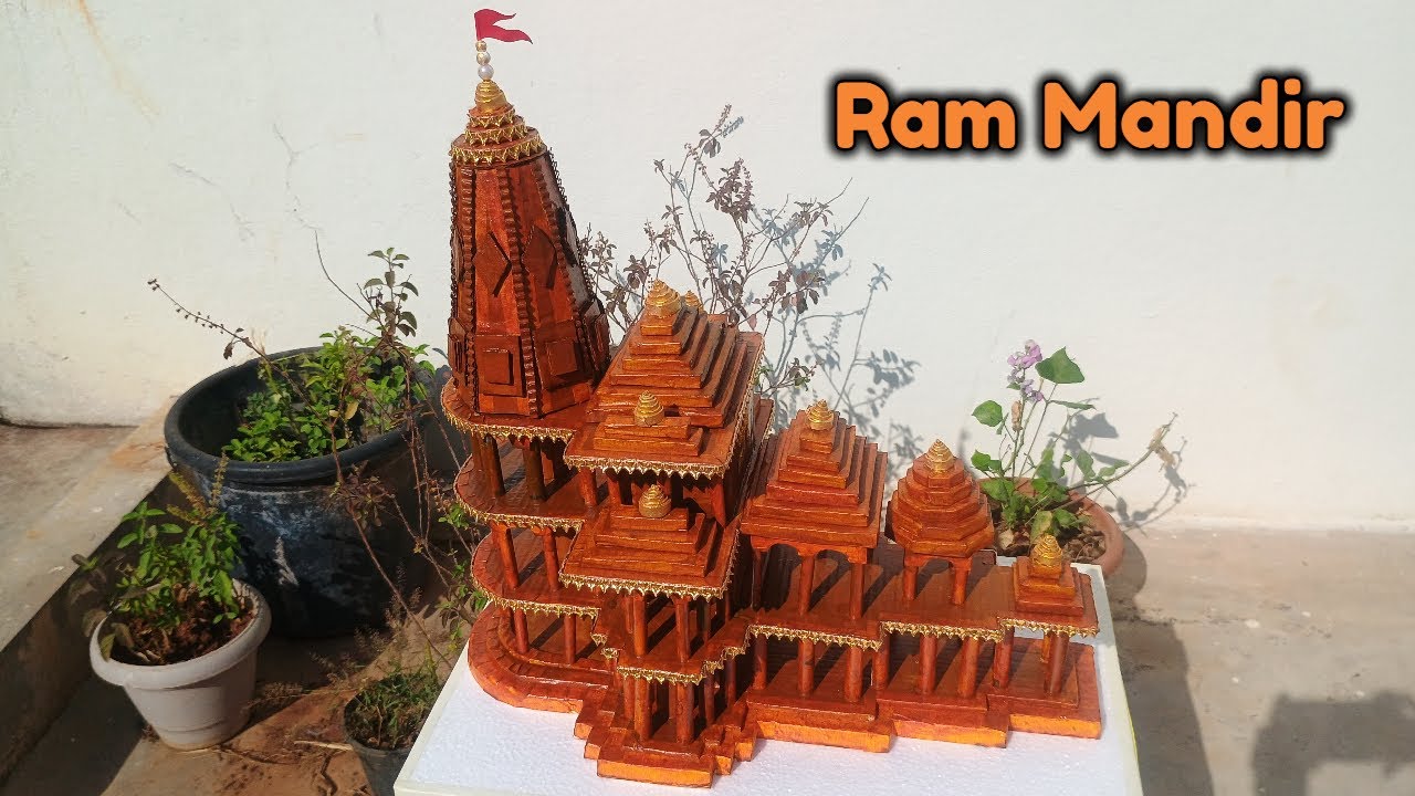 Ayodhya Ram Mandir Craft With Cardboard | Ram Mandir Model | Cardboard ...