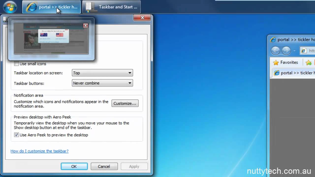 How to Customize Your Windows 7 Taskbar Icons - YouTube