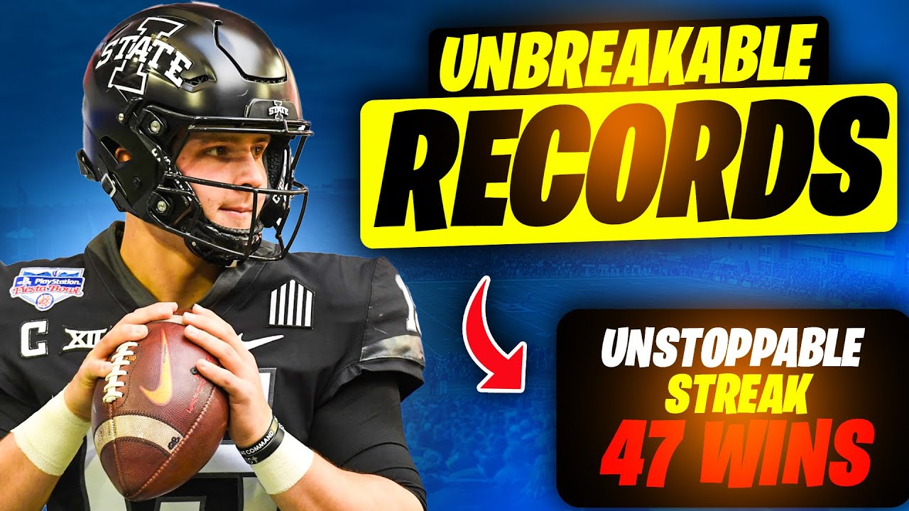 10 Unbreakable Records in College Football - YouTube