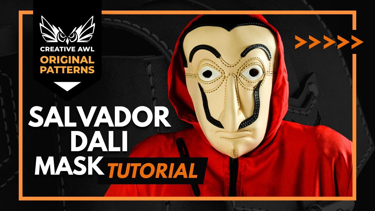 How to make leather Salvador Dali Mask - YouTube