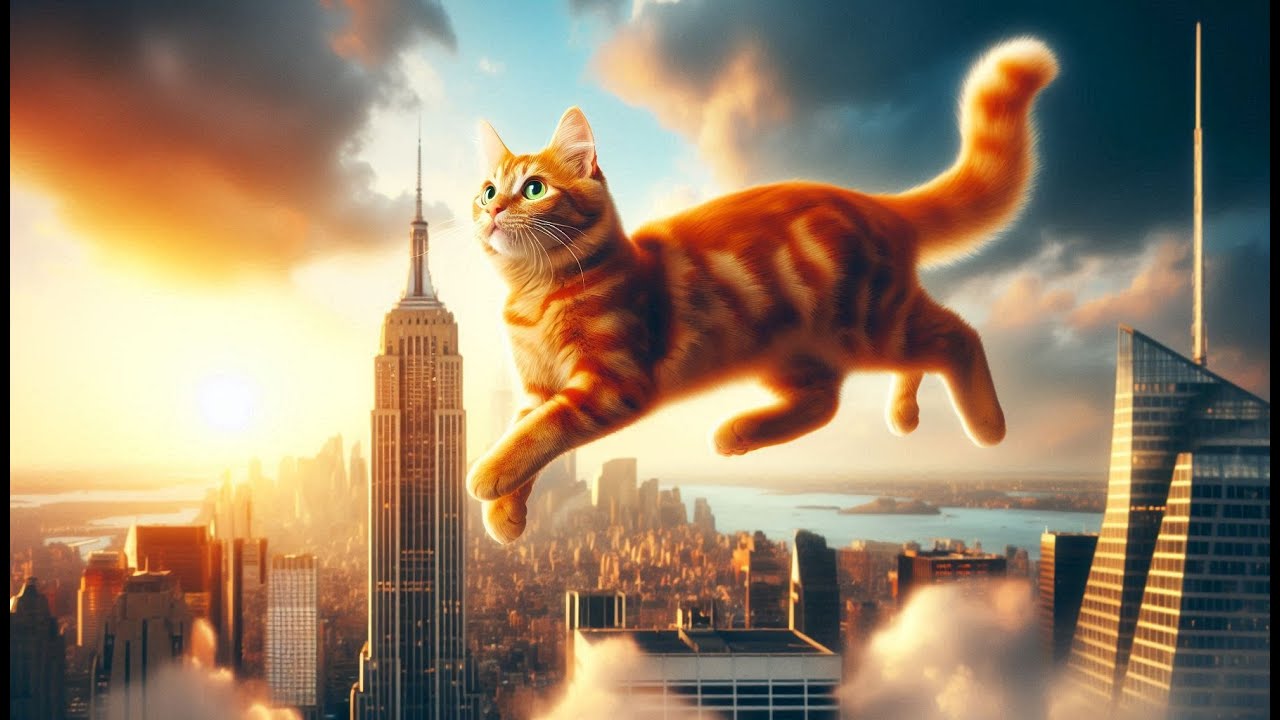 Ginger Cat Flying Dance in New York City #CatLovers #DreamBig # ...