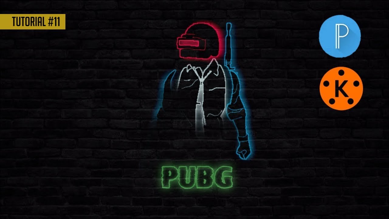 How To Make PUBG Logo Animation | Neon light effects | Kinemaster 🔥👌 ...