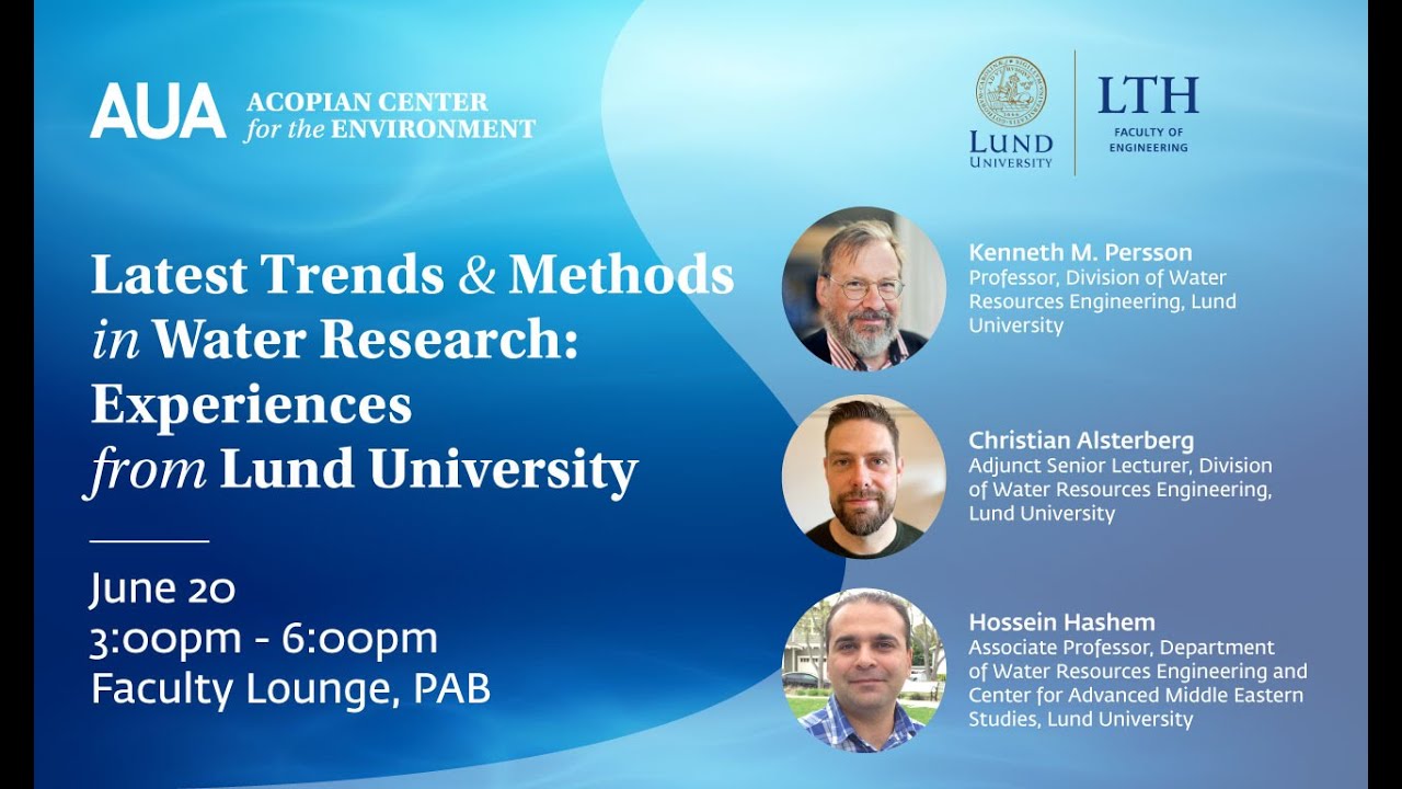 Latest Trends & Methods in Water Research: Shared Experiences from Lund ...