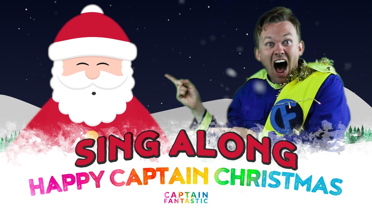 🎄Happy Captain Christmas - 🎶 Music Video with Lyrics 🎶Holiday Song For ...