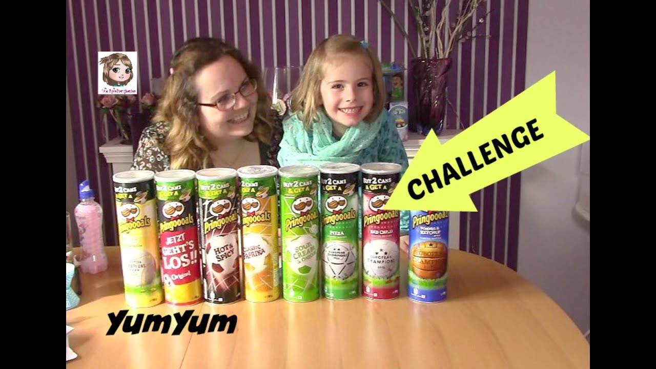 PRINGLES CHALLENGE mit 8 Pringoooals Chips Sorten - YouTube
