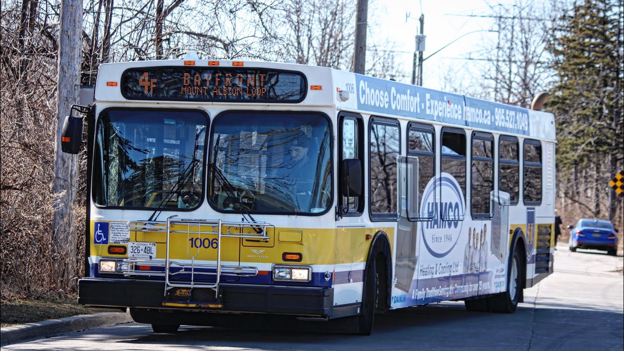 HSR New Flyer D40LF 1006 - 4 BayFront ride video - YouTube