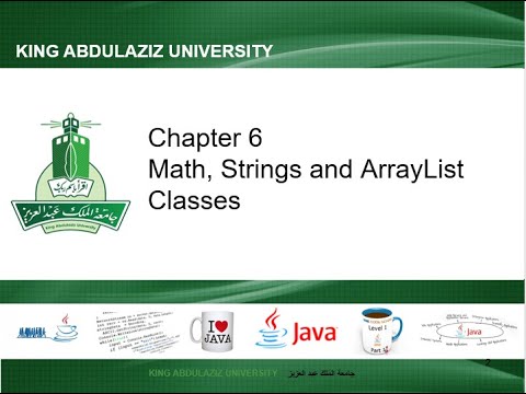 Chapter 6: Math, Strings and ArrayList Classes - YouTube