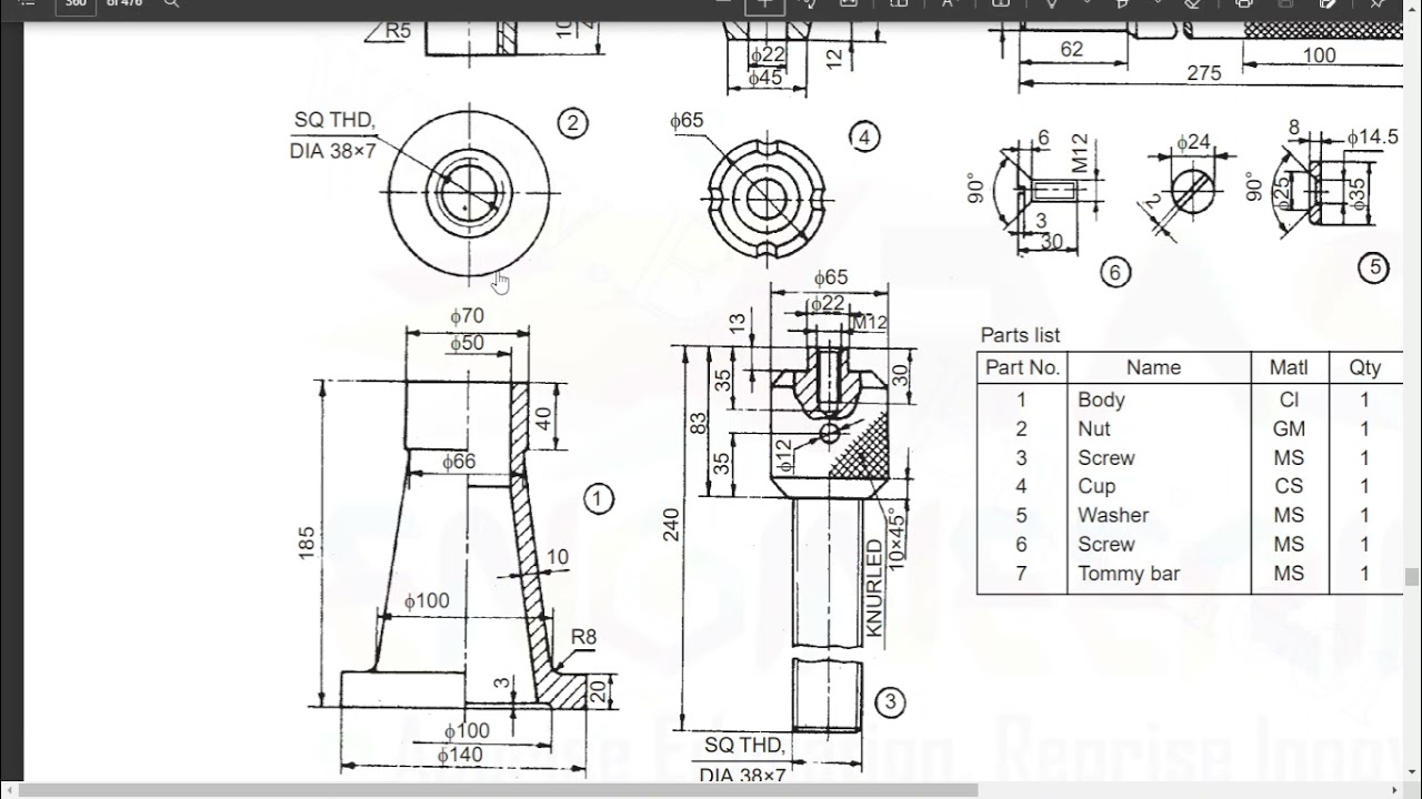 Screw Jack Assembly | Modeling of Part 1 - Body | MDM Lab - YouTube