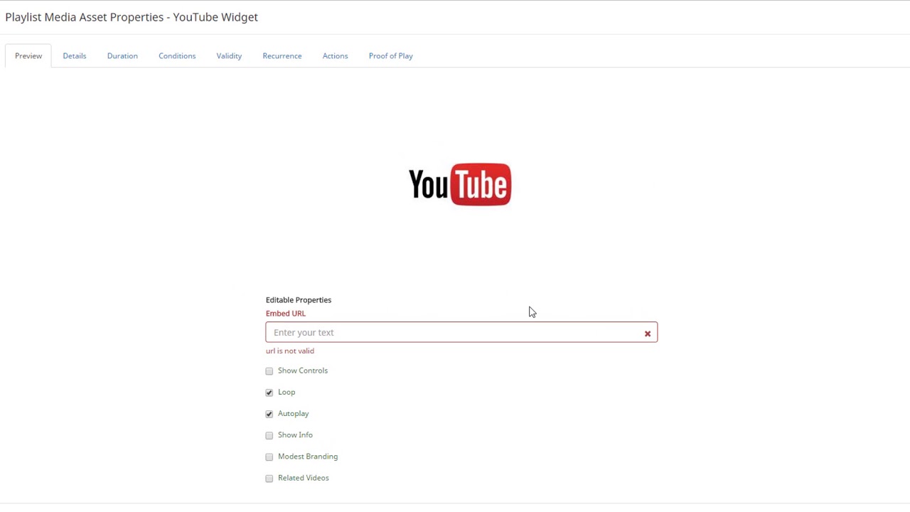 Signagelive YouTube widget - YouTube