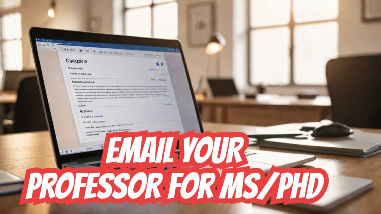 How to Write e-mail to Professor for MS and PhD scholarship - YouTube