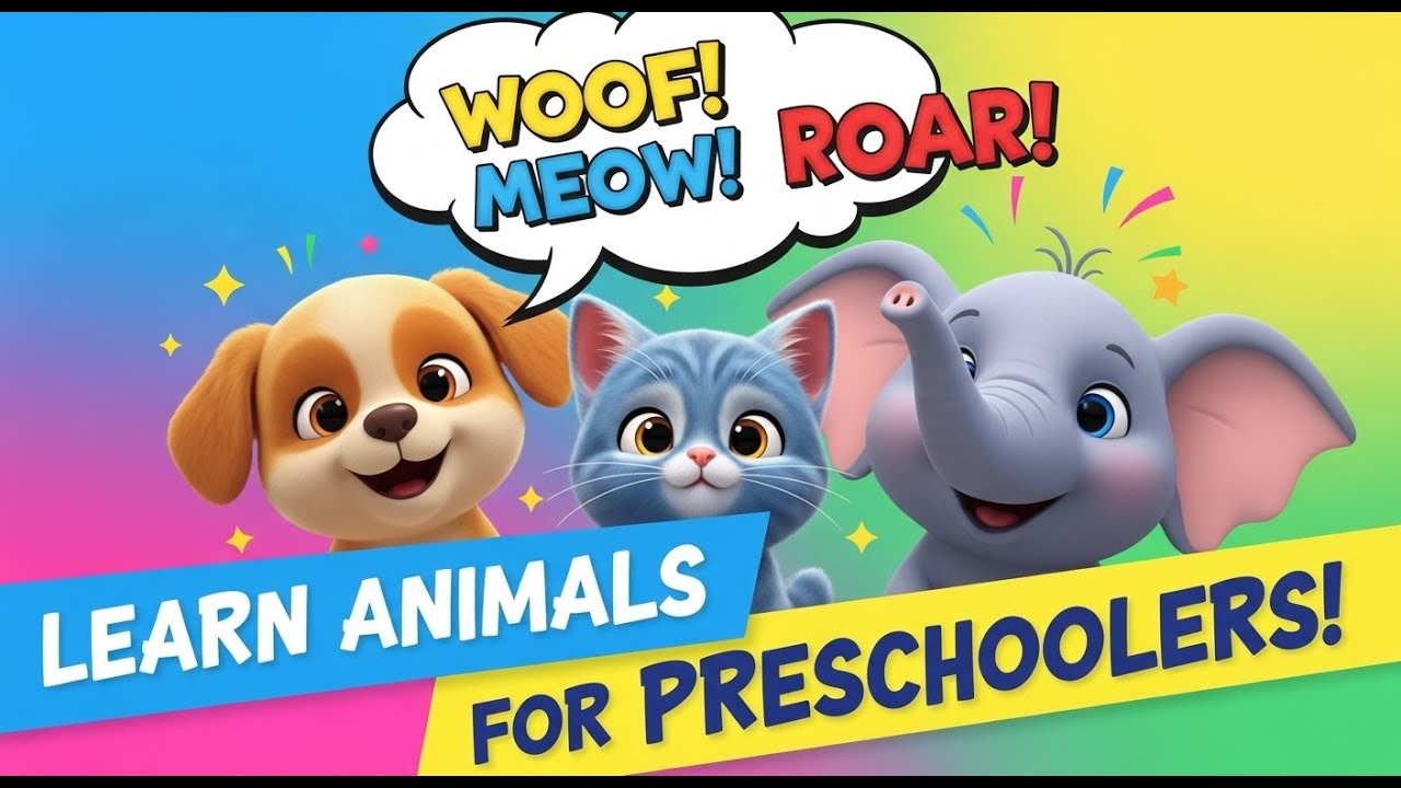 “Learn Your First Animals 🐶🐱 Fun Animal Sounds for Preschoolers” - YouTube