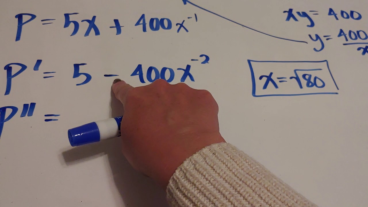 Optimization HW #16b - Rectangular pens - YouTube