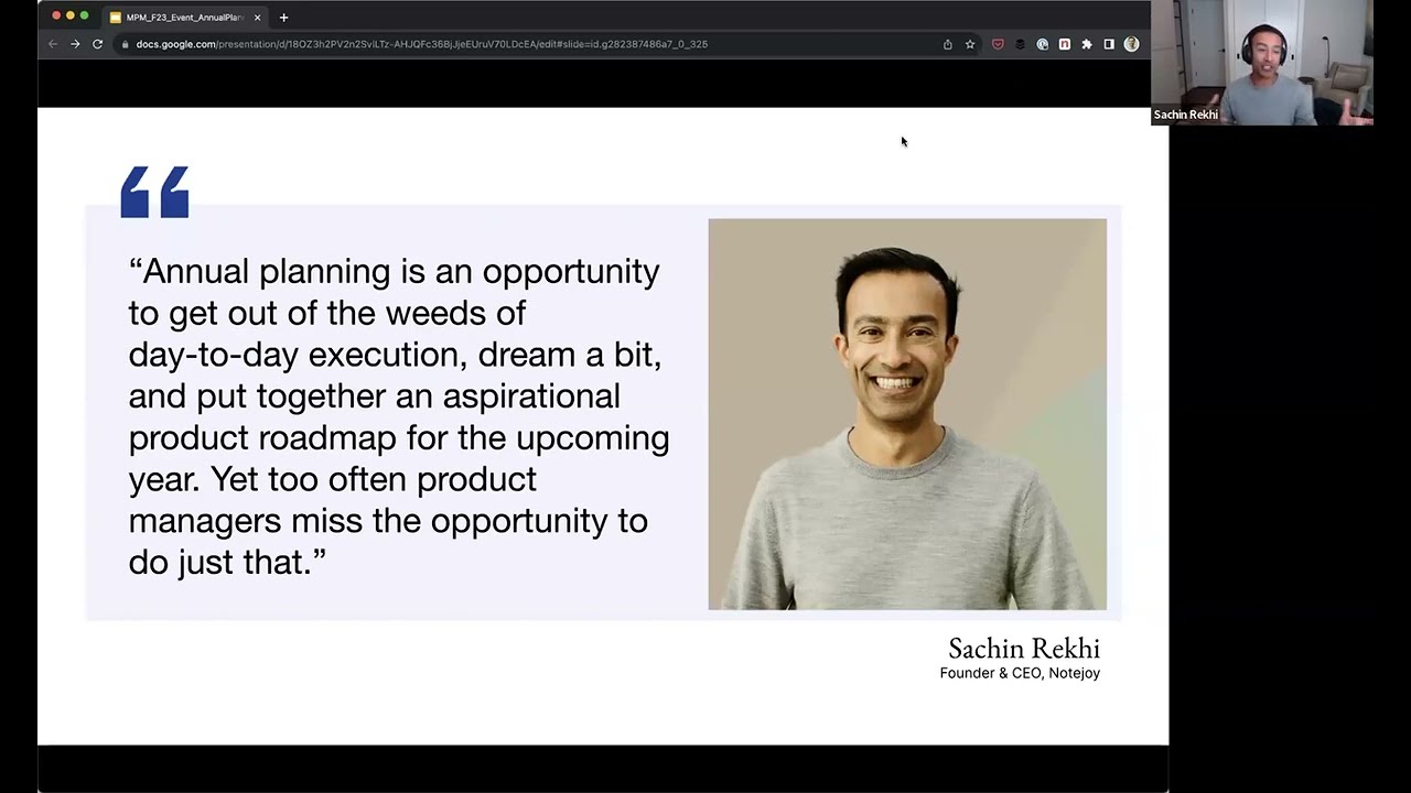 Annual Planning and the Art of Roadmapping with Sachin Rekhi - YouTube