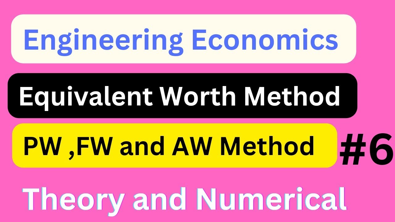 Chp-3 Basic Methodologies of Engineering Economic analysis !! PW !! FW ...