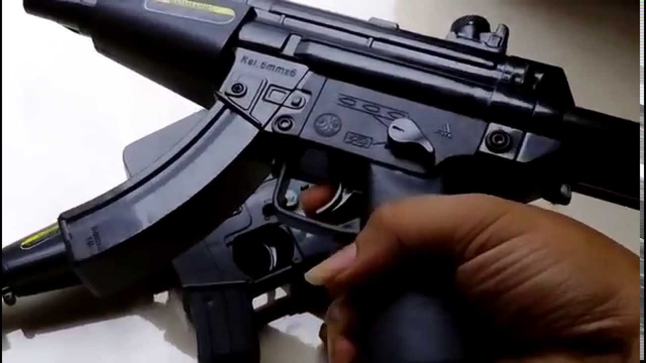 Review airsoft gun lpeg mini m16 and mp5 - YouTube