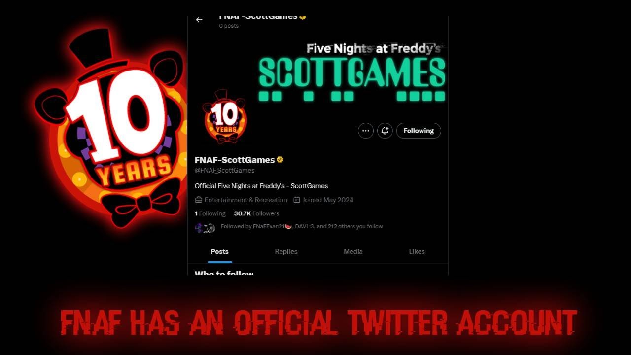 fnaf now has an official twitter account this is cool - YouTube