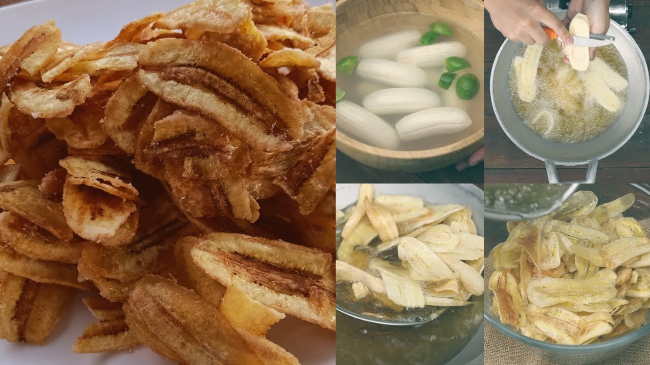 How To Make Banana chips/ crispy blue java banana recipe - YouTube