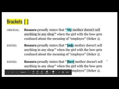 Editing Quotes with Brackets and Ellipses - YouTube