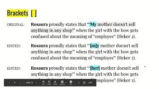 Grammar Brackets Quotes