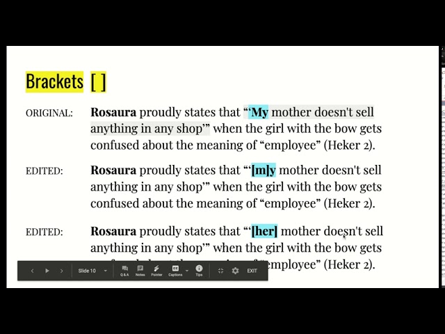 Grammar Brackets Quotes