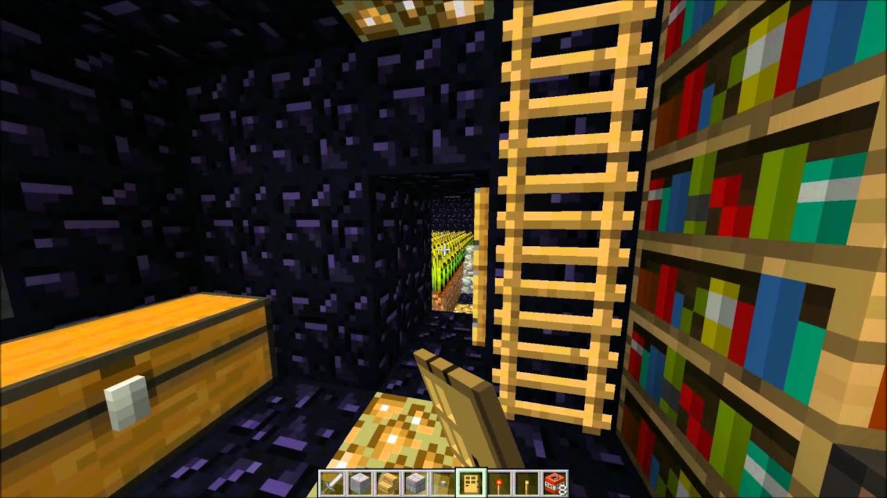 Minecraft: Panic room 2.0 with self destruct button - YouTube