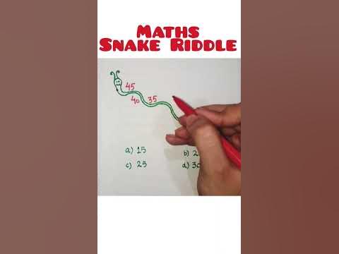 Maths snake Riddle | riddles | puzzle | IQ question | #trick#trending# ...
