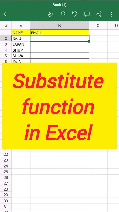 How to use Substitute function in Excel | #Exceltips #excel - YouTube