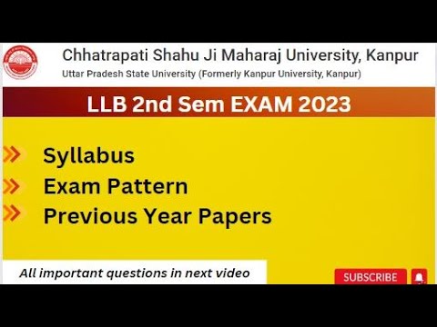 LLB 2nd Sem Syllabus | LLB 2nd Sem Exam Pattern | LLB 2nd Sem Previous Year Papers - YouTube