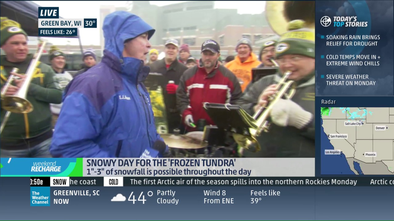 Mike Seidel The Weather Channel Green Bay Packers Tailgate Band 12-4 ...