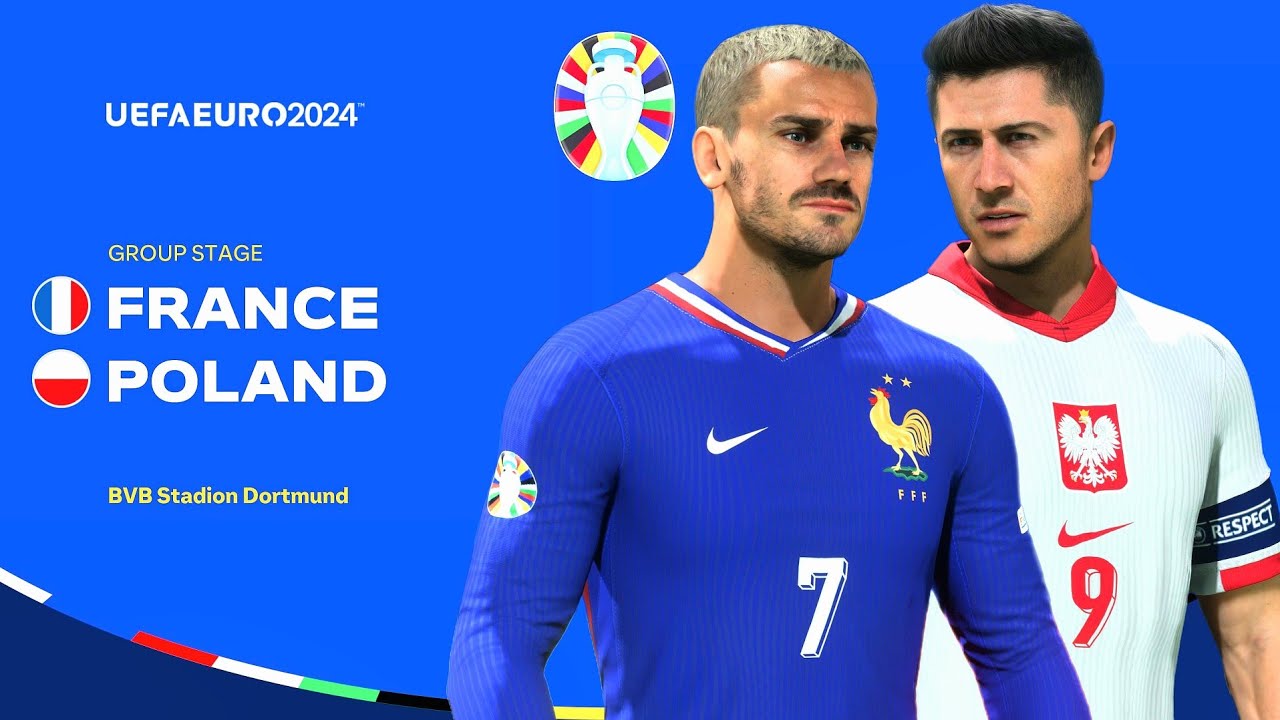 EA FC 24 - France vs. Poland - Mbappe Kante Lewandowski - UEFA Euro ...