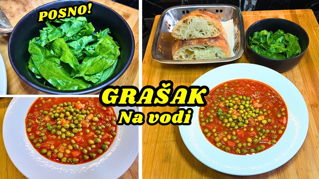 KAKO SE PRAVI POSNI GRAŠAK NA VODI! Brzo i jednostavno se sprema! - YouTube