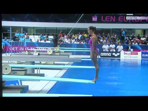 Finale tuffi 1m donne Europei Berlino 2014 Tania Cagnotto 1/5