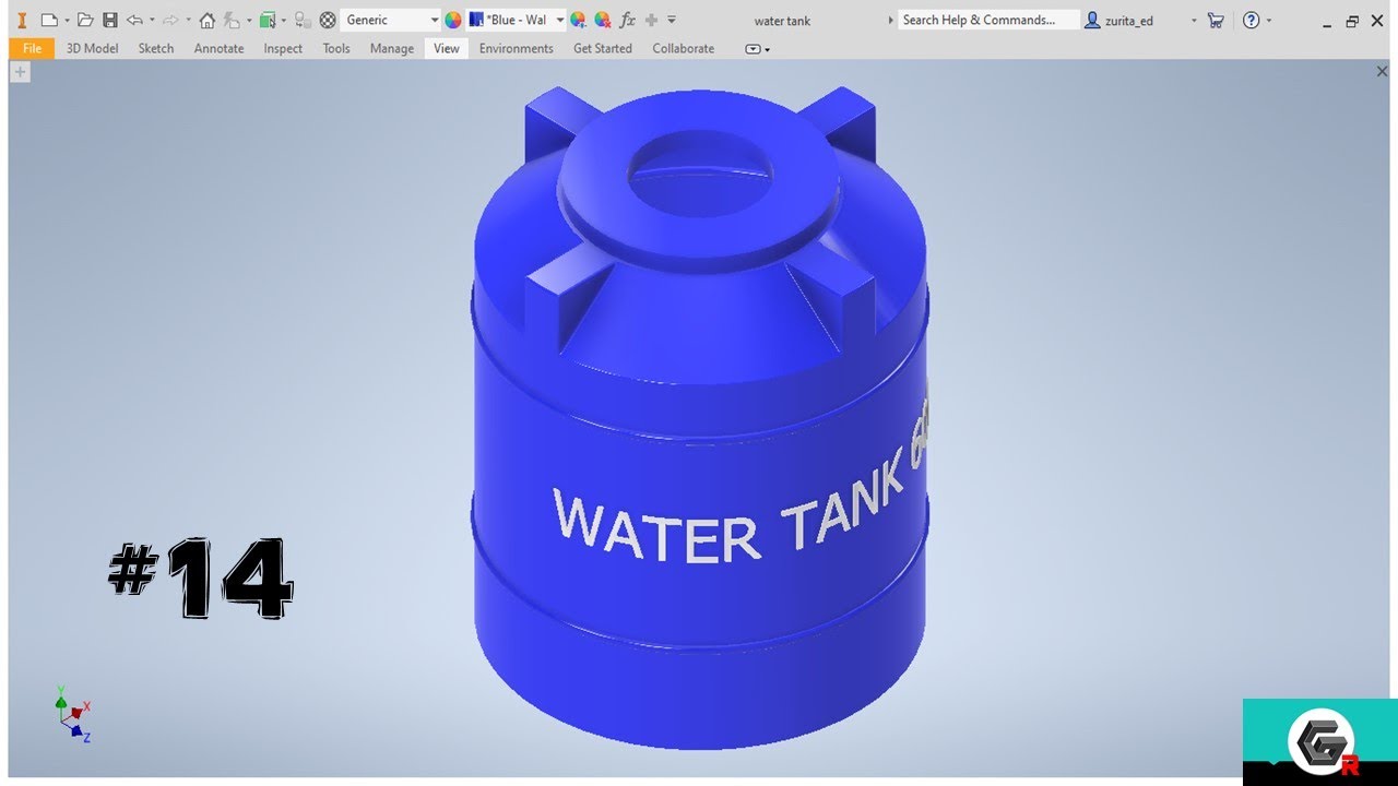 Tutorial Autodesk Inventor Tanque de Agua Ejercicio 14 Water Tank - YouTube