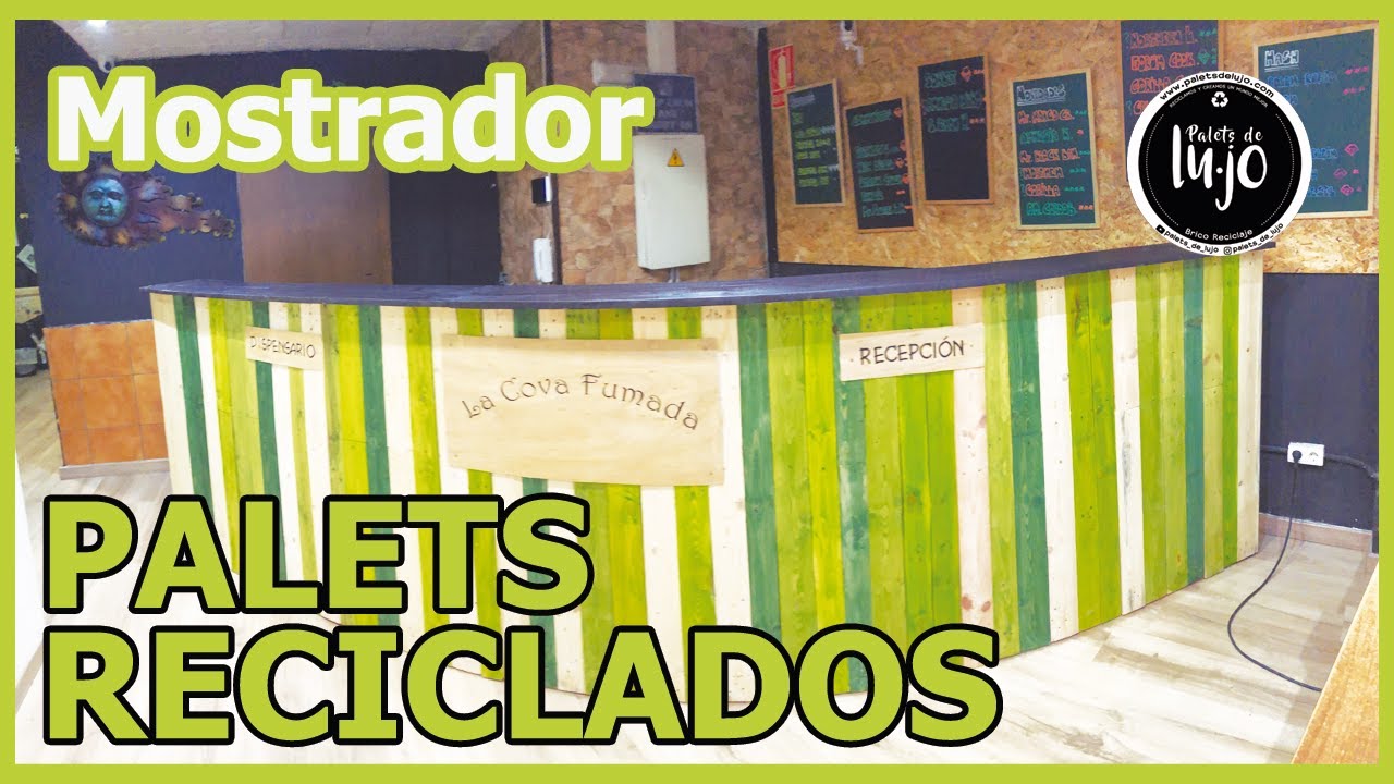 PALETS RECICLADOS INCREIBLE MOSTRADOR SOSTENIBLE de MADERA PALLETS by ...