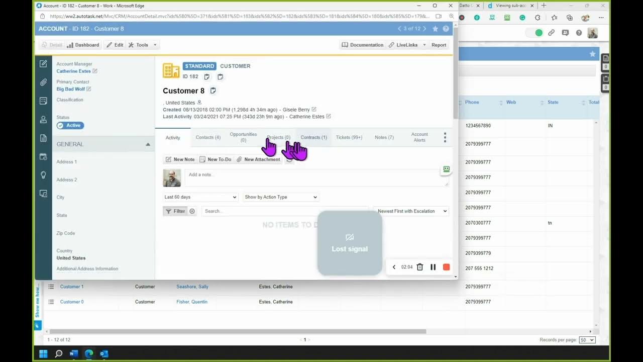 Adding Child Accounts to the Autotask Account View - YouTube