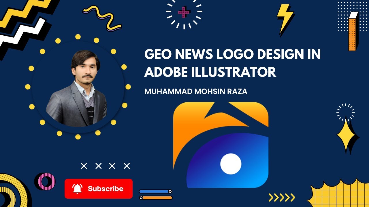 How to make a GEO NEWS Logo With Pen Tool in adobe illustrator | Class ...