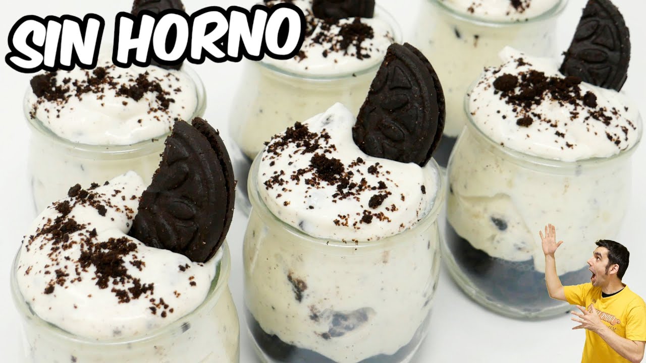 VASITOS de OREO & QUESO CREMA 😍🍪😱 POSTRE CREMOSO muy FÁCIL y RÁPIDO ...