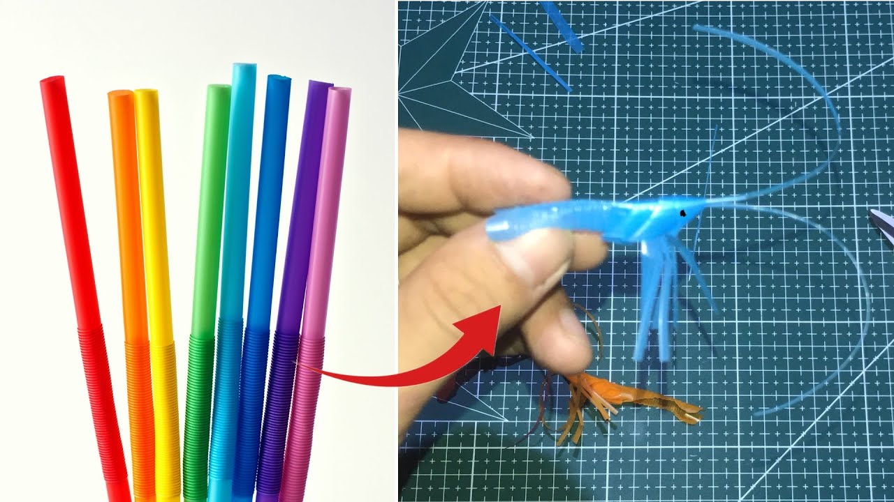 DIY .Making a straw shrimp - YouTube
