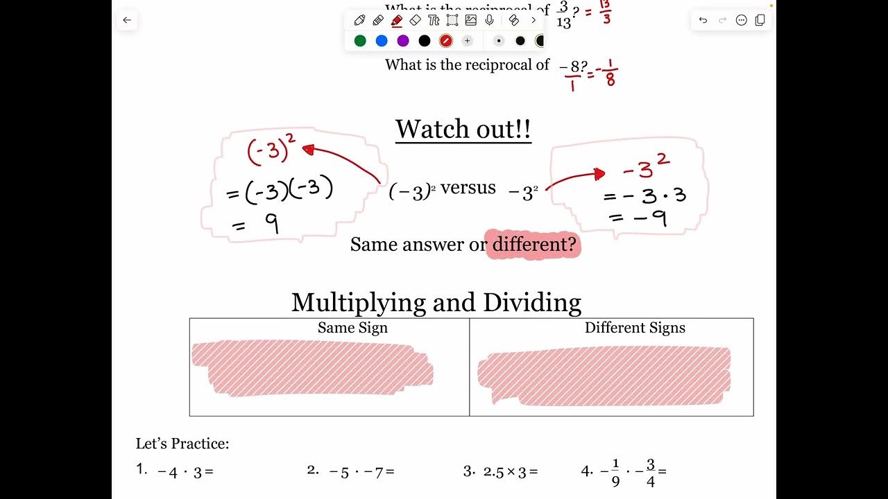 Foundations Day 2: Multiply and Divide Real Numbers - YouTube